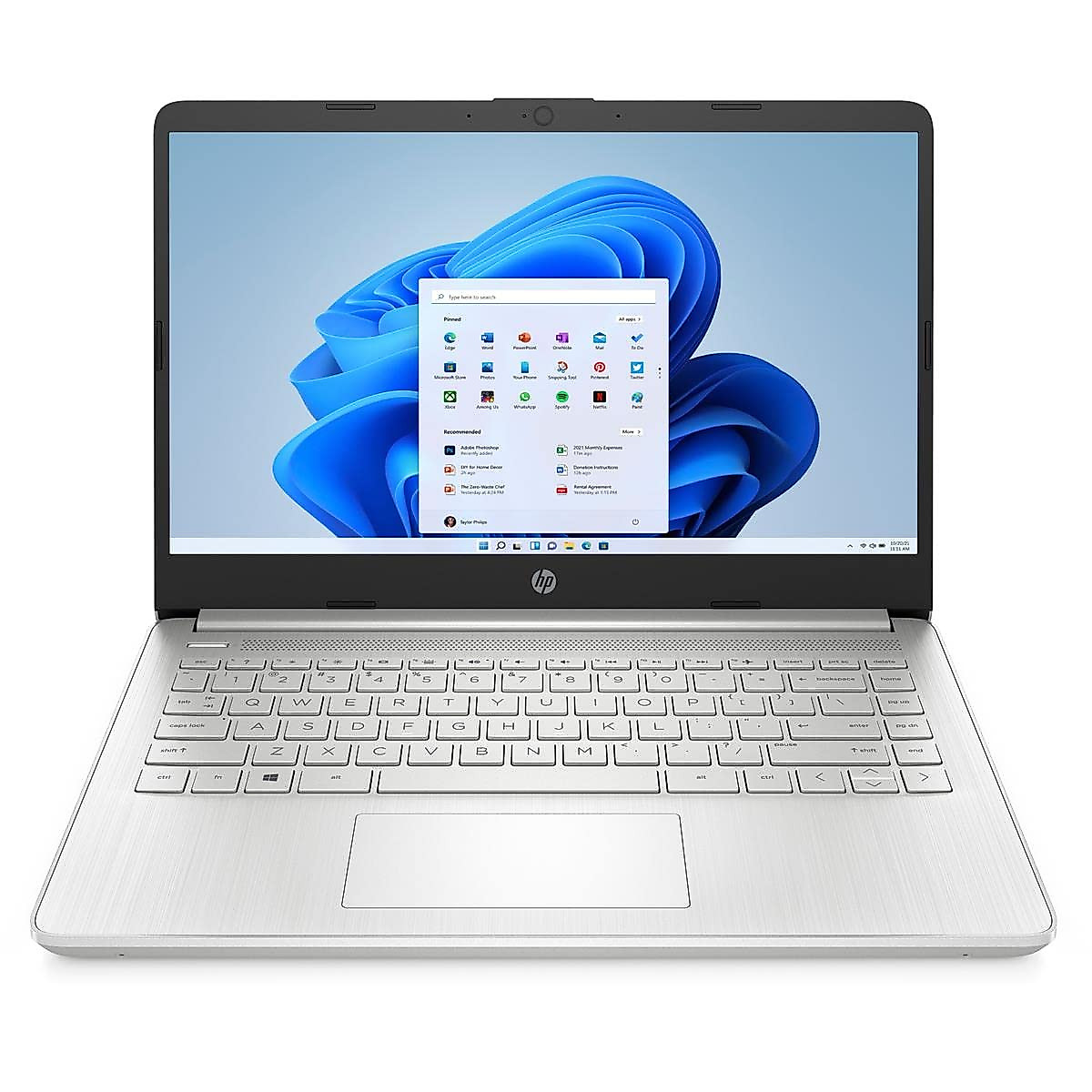 HP 14-dq0000 14-dq0053nr 14" Notebook, Intel Pentium Silver N5030 Quad-core, Windows 11 Home, 4 GB RAM, 128GB SSD, Natural Silver (Renewed)