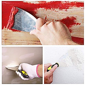 Listenman Putty Knife Set, 4 PCS (2,3,4,6 inch) Spackle Putty Knives, Metal Scrapers, Putty Scrapers for Drywall, Putty, Decals, Wallpaper, Baking, Patching and Painting