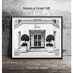 Glam Wall Decor Photo of Christian Dior Store - High Fashion Design Wall Art Picture - Designer Wall Decor - Glamour Wall Art Gift for Women - Designer Fashion Luxury Couture Home Decoration Poster