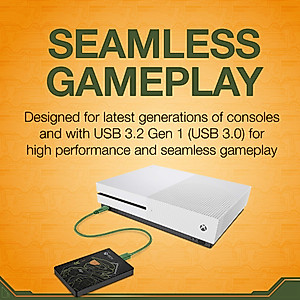 Seagate Game Drive for Xbox Halo - Master Chief LE 2TB External Hard Drive Portable HDD - USB 3.2 Gen 1 Designed for Xbox One, Xbox Series X, and Xbox Series S (STEA2000431) (Renewed)