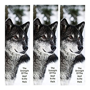Inspirational Strength of The Wolf Bookmarks - Bulk Pack of 50 for Book Lovers - Encourages Reading - Student Awards - Cute Birthday Favors - Sturdy Shiny Thick Card Stock - Made in USA