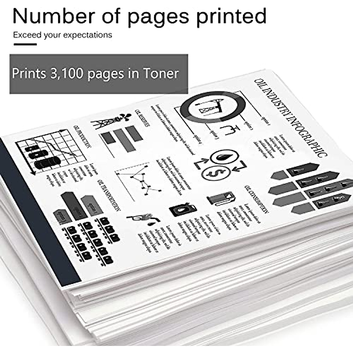 ALUMUINK Compatible TN225 Toner Cartridges High Yield Replacement for Brother TN225BK Black Toner Cartridge (2-Pack)