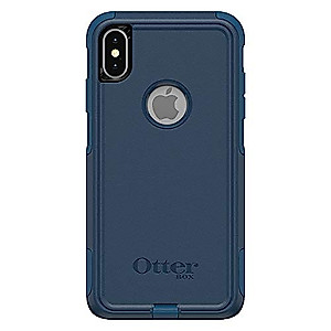 OTTERBOX COMMUTER SERIES Case for iPhone Xs Max,Synthetic Rubber,Lightweight- Retail Packaging - BESPOKE WAY (BLAZER BLUE/STORMY SEAS BLUE)