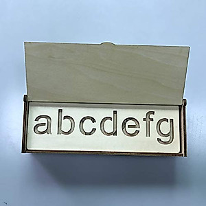 Bodima Educational Wood Handwriting Stencil Set | Easy-to-Use Handwriting for Kids & Preschoolers | Montessori Letters Stencils for More Convenient Handling & Tracing