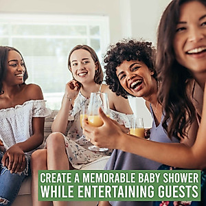 25 Safari Word Scramble For Baby Shower, 25 True Or False Game, 25 Baby Animal Matching, 25 Nursery Rhyme Game - 4 Double Sided Cards Baby Shower Ideas, Baby Shower Party Supplies