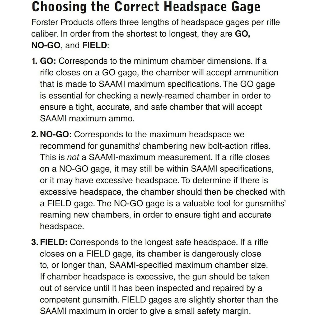 Forster Products 30-06, FIELD Headspace Gauge, SAAMI Dimensioned, Rimless, Hardened Steel, Precision Ground