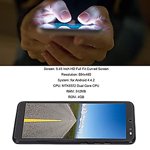 GOWENIC 5.45-inch M12 Uitra HD Smartphone, Ram512mb/4Gb, Dual SIM Dual Standby, 0.3MP Camera/2MP Rear Camera, for WCDMA 850/2100, for GSM 850/900/1800/1900, for Android 4.4.2, 3Color Options(Gray)