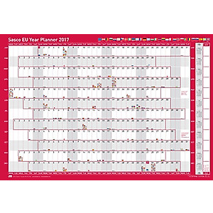 Sasco 2017 EU Planner Kit, 915 x 610 mm - Mounted