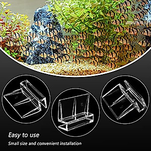 LEEFONE 16 PCS 6mm Acrylic Aquarium Cover Clip, Clear Fish Tank Glass Cover Clip Support Holder Universal Lid Clips for Rimless Aquariums