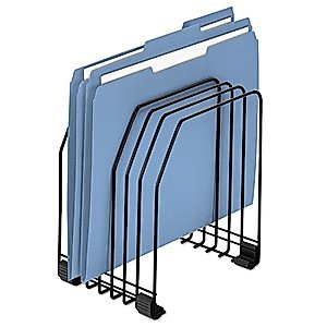 Fellowes 68112 Wire File Organizer, 7 Slots, 7-3/8 X 5-7/8 X 8-1/4, Black