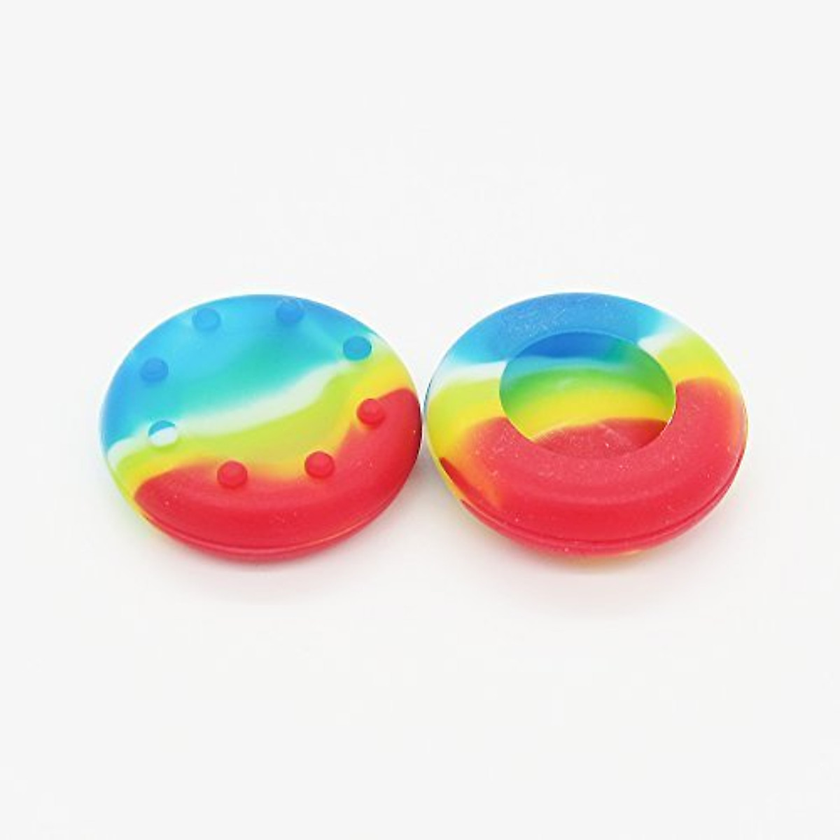 10 x Thumbstick Thumb Grip Stick Silicone Cap Cover Joystick Grips For PS4 PS3 PS2 PS4 Pro Slim Xbox One Xbox One Slim Xbox One Elite Xbox 360 Controller Rainbow (Multicoloured)