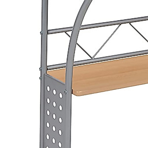 Flash Furniture Clifton Maple Computer Desk with Top and Lower Storage Shelves 28 Inch