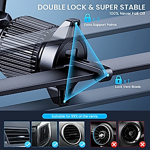 BIPOPIBO Car Phone Holder Mount Phone Mount for Car Dashboard Windshield Air Vent Universal Cell Phone Automobile Cradles Hands-Free Phone Stand for Car Fit iPhone Android