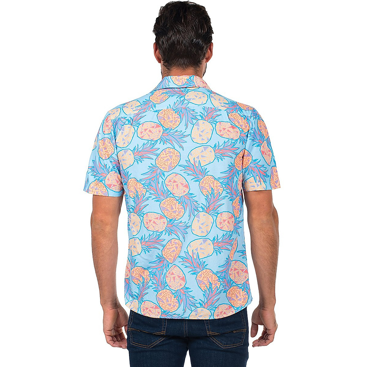 Tipsy Elves Men's Vacation Pineapple Hawaiian Shirt Size Medium