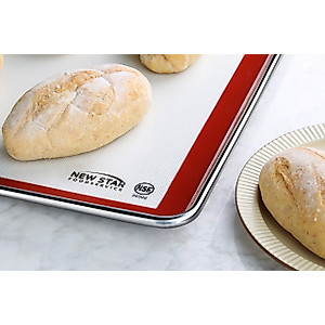 New Star Foodservice 36596 Commercial Grade Silicone Baking Mat Non-Stick Pan Liner, 17 x 25 inch (Full Size)