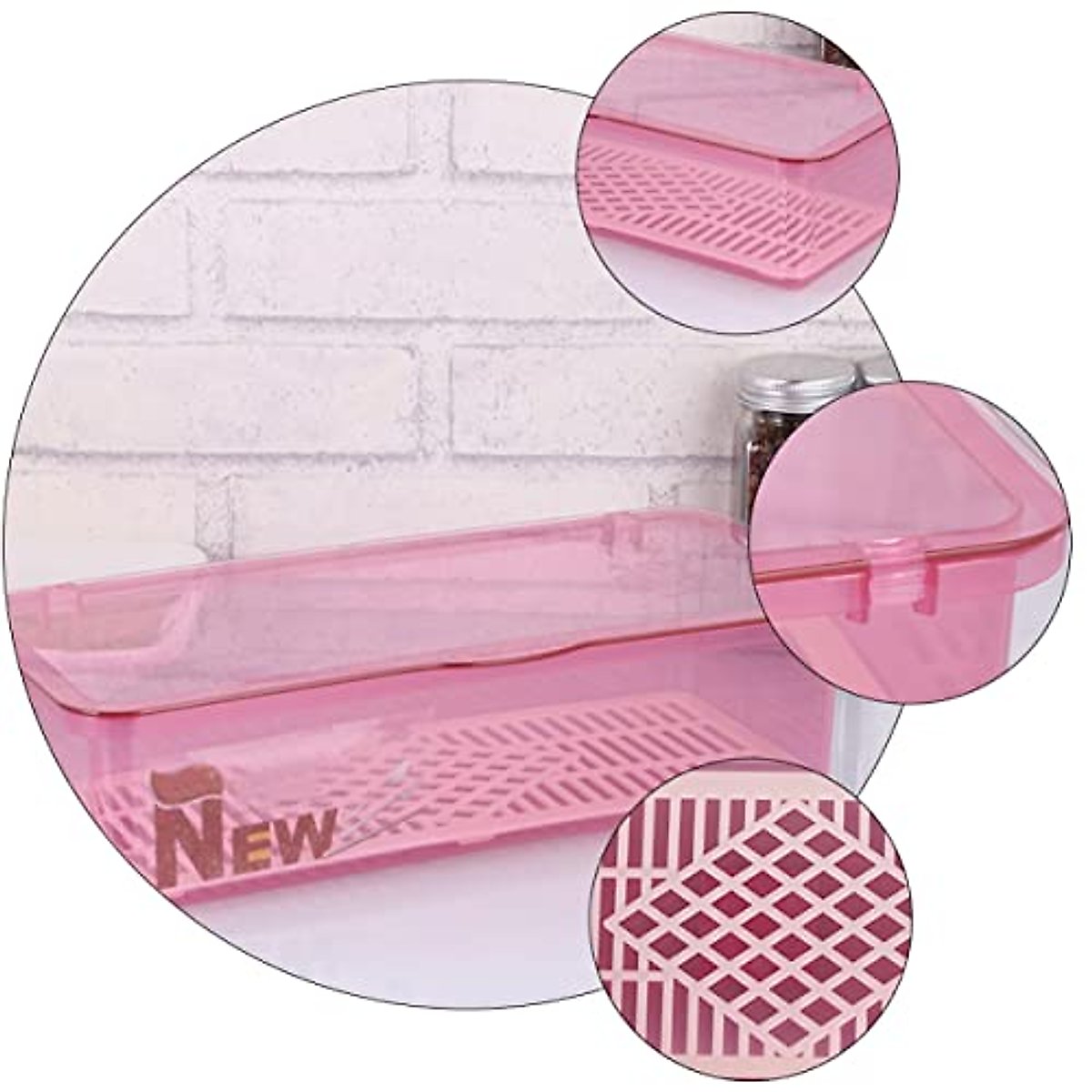 OUNONA Boxes to Home Tool with Containers Drainer Covered Utensil and Holders Trays Storage Keeps Container Dinnerware Color Plastic Organized Drain Chopsticks Flatware Tray Holder