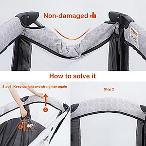 ELEMARA 4 in 1 Baby Bassinet Bedside Crib with Diaper Changer,Pack and Play with Mattress,Sheet and Blackout Cover for Baby,Playpen Travel Bed with Storage,XL Playard with 3 Adjustable Height