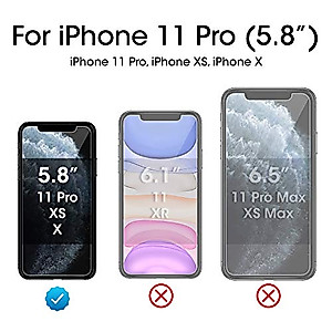 amFilm Glass Screen Protector for iPhone 11 Pro, iPhone XS/X with Easy Installation Tray, Tempered Glass, 3 Pack