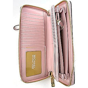 Michael Kors MICHAEL Michael Kors Jet Set Travel Continental Wallet Wristlet (Powder Blush Multi)