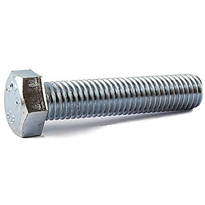 3/8"-16 x 12 | 6" Thread | HEX Bolt | Grade A | A307 | Zinc CR+3 | (Qty: 25)