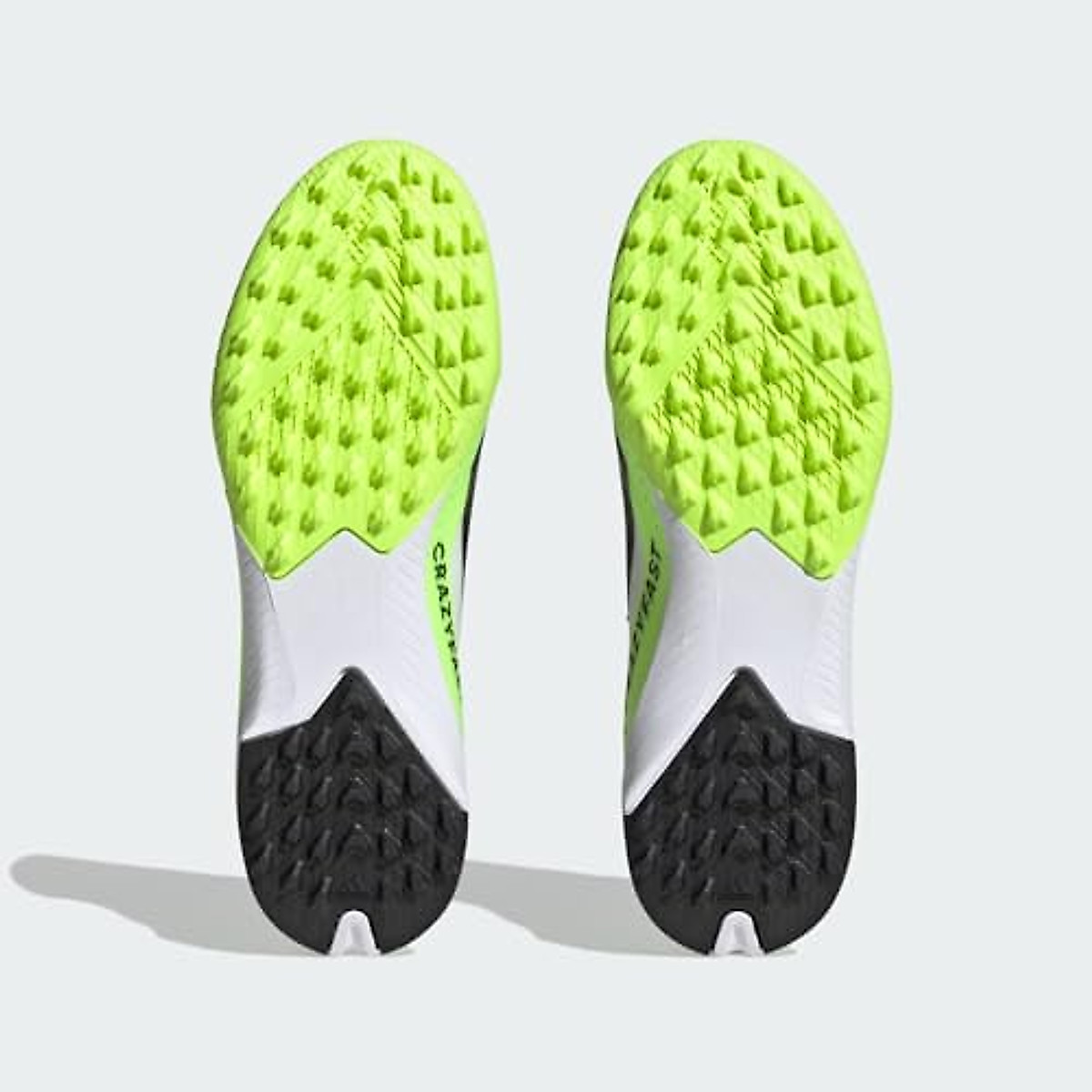 adidas Soccer X Crazyfast.3 Turf (Little Kid/Big Kid) Footwear White/Core Black/Lucid Lemon 5.5 Big Kid M
