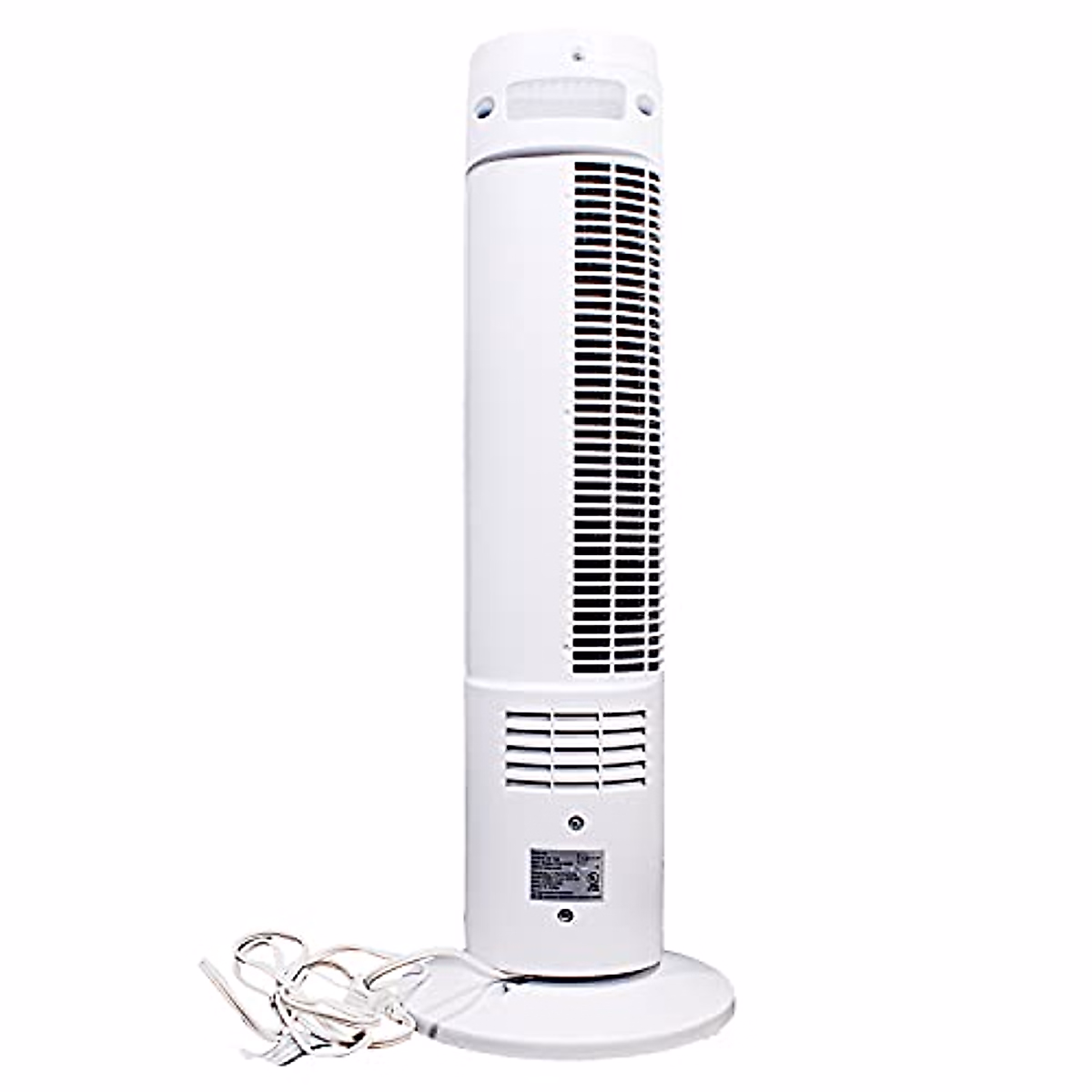 Mainstay FZ10-19MW 28 Inch 3 Speed Compact Oscillating Tower Fan with Auto Shutoff, White (Renewed)