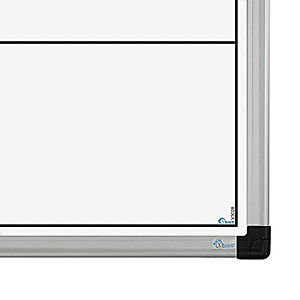 XBoard Magnetic Calendar Whiteboard 48" x 32" - Monthly Calendar Dry Erase Board, White Board + Colorful Calendar Board, Silver Aluminium Framed Monthly Planning Board