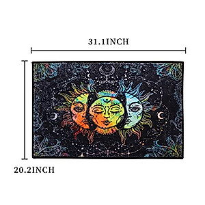 Creative Area Rug Carpet Anti-Slip Super Absorbent Carpet Bathroom Door Mat Sun Moon Carpet Home Living Room Bedroom Bathroom Decorative Carpet Plush Carpet with Anti-Slip Backing Carpet 20x31 Inch