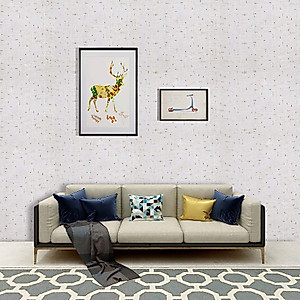 Dimoon Wallpaper 17.7’’ x 78.7’’ White Thicken Contact Paper Milky Grasscloth Removable White Peel and Stick Wallpaper Texture Film Self Adhesive Decorative Shelf Drawer Liner Roll