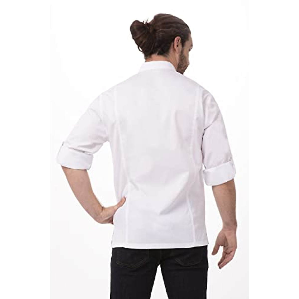 Chef Works Men's Lansing Chef Coat, White, Medium