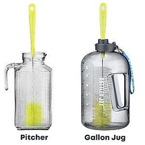 ALINK 16” Long Bottle Brush Cleaner for Washing Wine/Beer/Sport Well/Thermos/Glass and Long Narrow Neck Sport Bottles