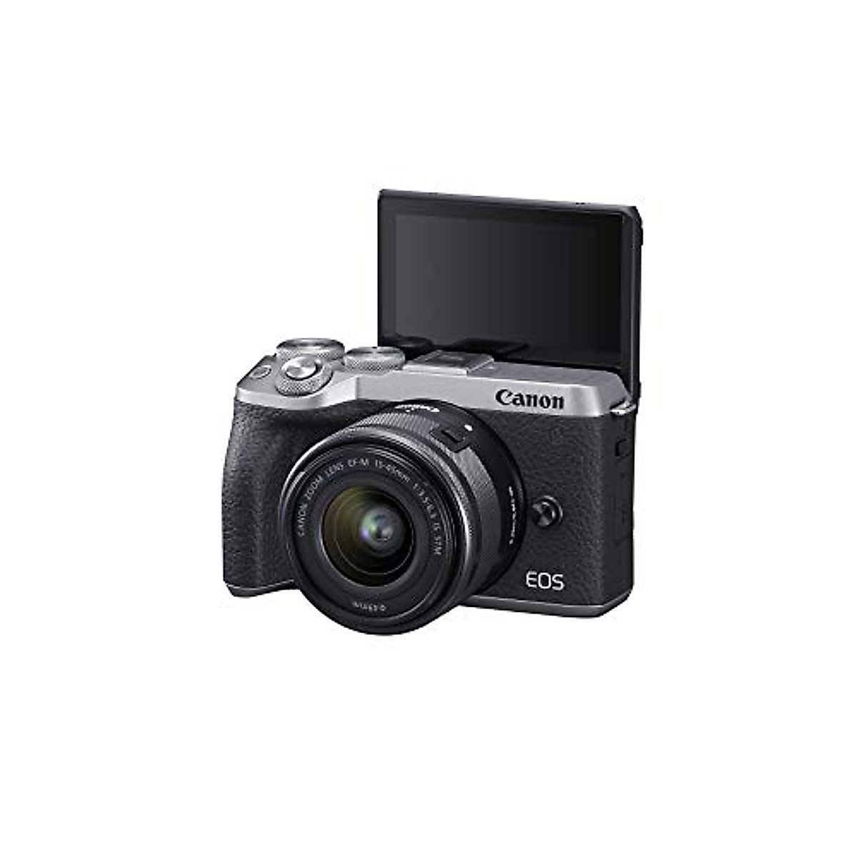 Canon EOS M6 Mark II Mirrorless Digital Compact Camera + EF-M 15-45mm F/3.5-6.3 is STM + EVF Kit, Silver