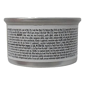 Purina Pro Plan Prime Plus Senior Wet Cat Food Entree 3 Flavor Sampler 6 Can Sampler, (2) Each: Salmon Tuna, Turkey Giblets, Chicken Beef (3 Ounces), Plus Spot Catnip Toy Bundle