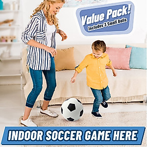 Anzmtosn Mini Soft Toddler Soccer Ball, 3 Pack 6" Little Soccer Balls for Toddlers & Babies, Baby Soccer Balls Pair Bulk Perfectly with Toddler Soccer Goal Toys, Beach Balls, Pool Balls with Air Pump