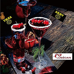 US Army Gold Crest Toothpick Flag Small Mini United States Military Cocktail Fruit Cupcakes Toppers Food Stick Flags Decorations,100 Pack