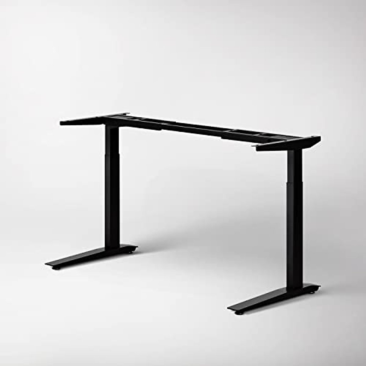Jarvis Fully Standing Desk Frame Only - Supports Tops from 44" to 82" Wide and 27" to 36" Deep - Electric Adjustable Desk Height from 24.5" to 50" with Memory Preset Controller (Black Frame)
