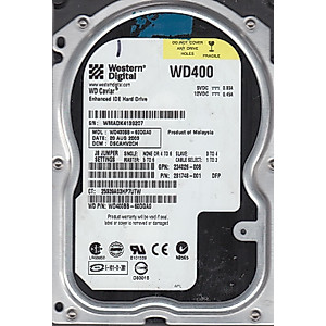 WD400BB-60DGA0, DCM DSCAHV2CH, Western Digital 40GB IDE 3.5 Hard Drive