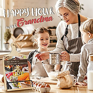 Funistree Gifts for Grandma Mom Christmas Xmas from Grandkids, Funny Gag Stocking Stuffers Ideas for Mom Cup Holder, Women Stocking Stuffers for Nana Granny Cookbook Stand Recipe Book Holder Home Deco