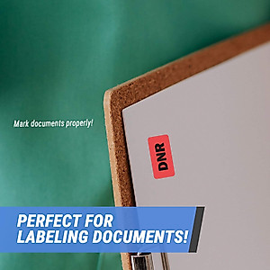 300 DNR Label Stickers, 1 x 2 Inch Do Not Resuscitate Sticker Chart Medication DNR Prescription Labels Veterinary Medical Pharmacy File Folder Medical Rx Vet Tech - 1 Pack of 300 Labels