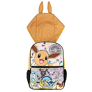 Pokemon Eevee Kids 16’’ Hooded Backpack