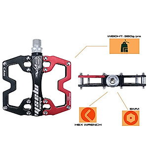 Bike Pedals Metal Flat Pedals Fooker Pedals Pedals For Road Bike Bike Pedals Pedals For Mountain Bike Bicycle Pedals Mtb Pedals Pedal Pedals Mountain Bike Pedals Metal Pedals red,free size