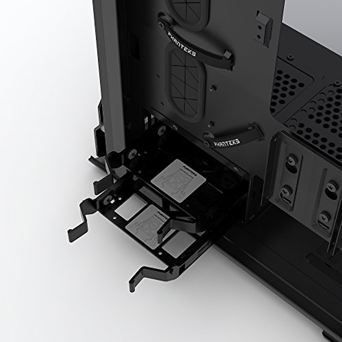 Phanteks (PH-ES314ETG_BK) EVOLV mATX Tempered Glass Edition Aluminum Exterior RGB LED Illumination Micro Tower Case, Satin Black
