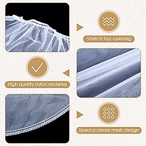 Windyun 60 Pcs Paint Strainer Bags 5 Gallon Fine Mesh Filter Bag Disposable Paint Strainer Bag 5 Gallon Bucket Strainer with Elastic Top Opening Hydroponic Filter Bag for Paint Gardening (White)