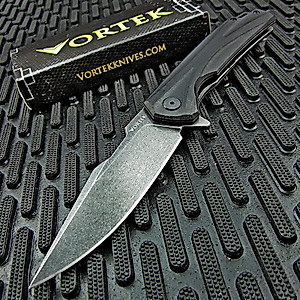 VORTEK DropShot EDC Folding Pocket Knife: Ball Bearing Pivot, 8Cr13MoV Blade, Deep Carry Pocket Clip, Smooth Fast Everyday