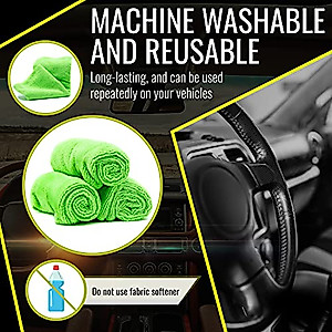 Bugslide 14x14 3 Pack of Microfiber Cleaning Towels, Cleans, Polishes and Shines all Surfaces without Scratching, For Use with all Bugslide Cleaning Products