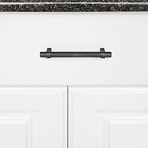 Amazon Basics Straight Bar Cabinet Handle, 6.63-inch Length (5-inch Hole Center), Oil Rubbed Bronze, 10-Pack
