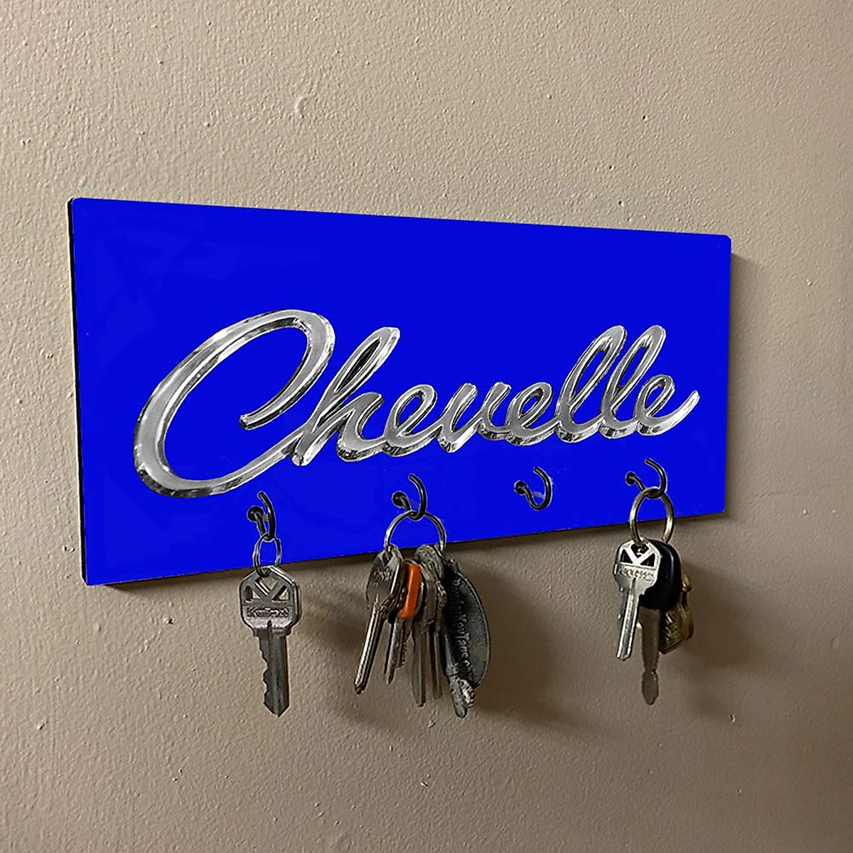 Brotherhood Compatible Chevelle Emblem Royal Design Key Holder Organizer Wall Mount Rack for Holders The Home Keys Ring Decorative Hangers Decor Hook Hanger