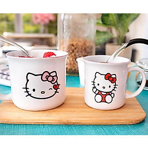 Toynk Hello Kitty 9 and 16 Ounce Ceramic Camper Mug Set of 2