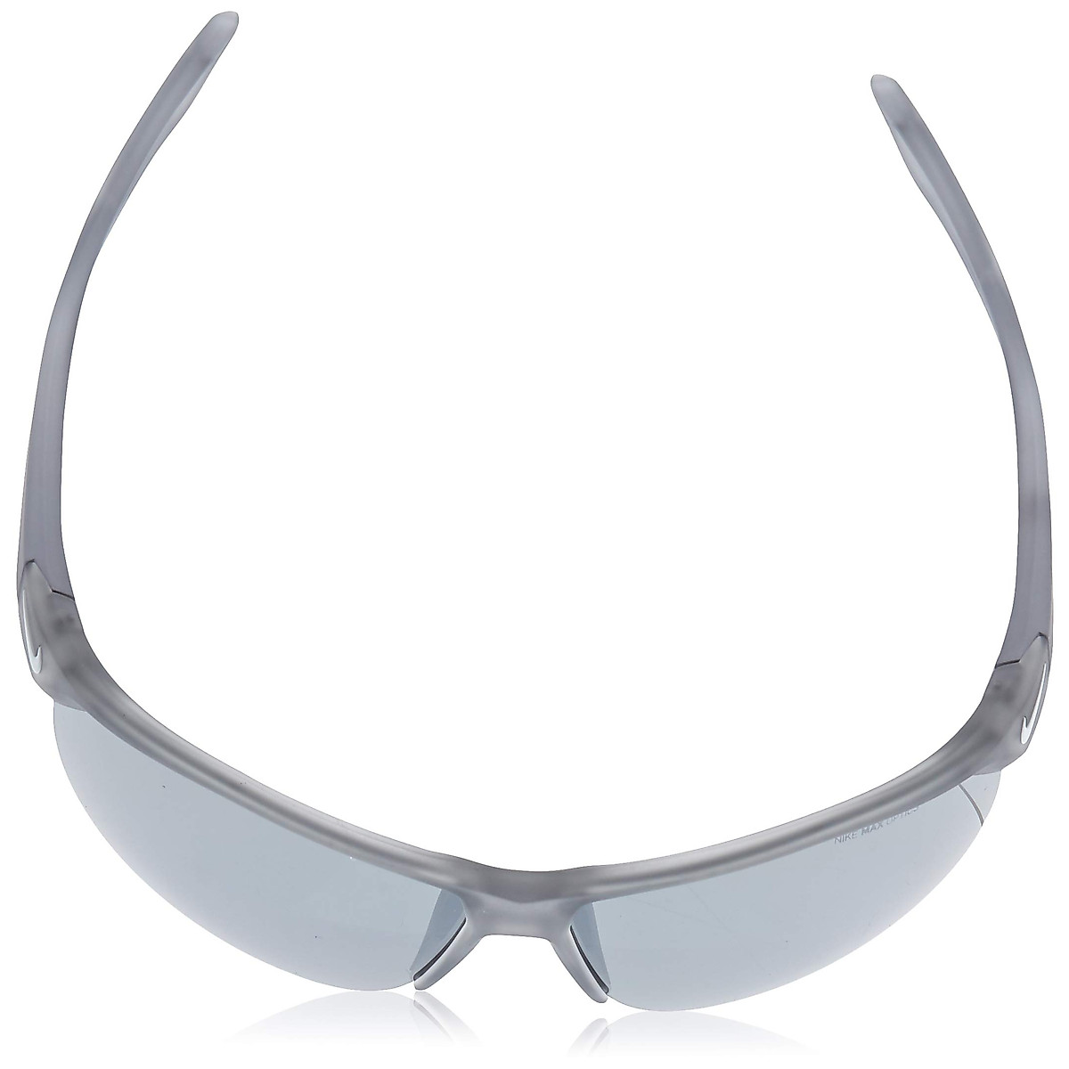 Nike Golf Cross Trainer Sunglasses, Matte Crystal Wolf Grey/White Frame, Grey with Silver Flash Lens