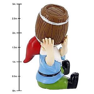 Gnometastic Mini Gnomes - Beer Drinking Gnome, 4in - Small, Drunk Garden Gnome Statue for Fairy Garden, Planters, Indoor, Outdoor Decoration